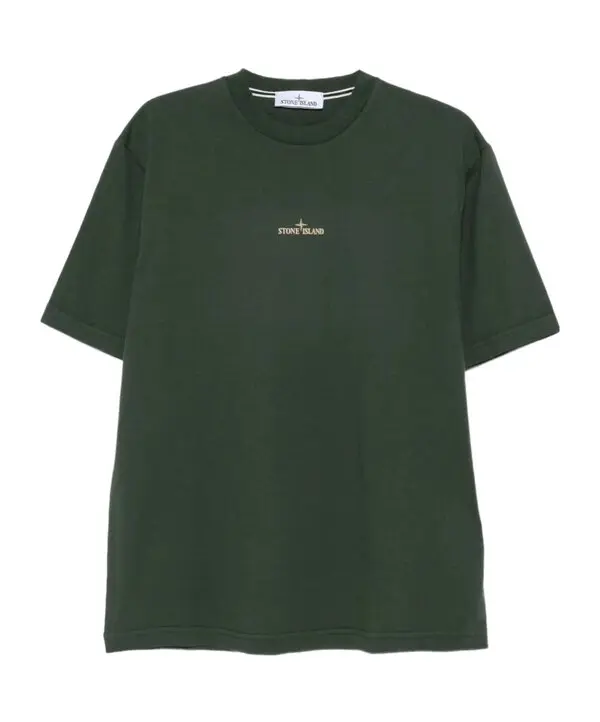 Stone Island Compass Printed Crewneck T-shirt