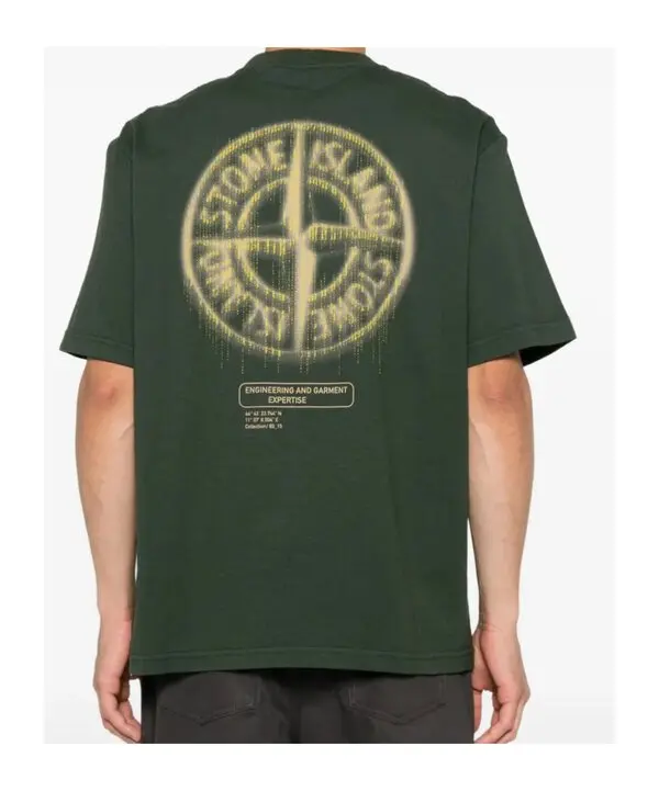 Stone Island Compass Printed Crewneck T-shirt