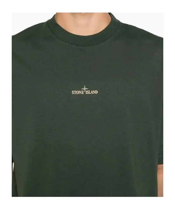Stone Island Compass Printed Crewneck T-shirt