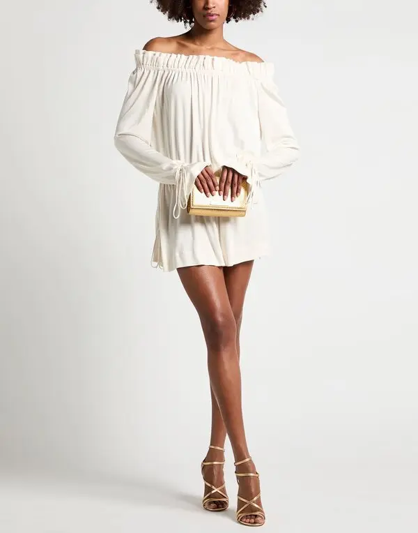 Saint Laurent Long Sleeves Flared Dress