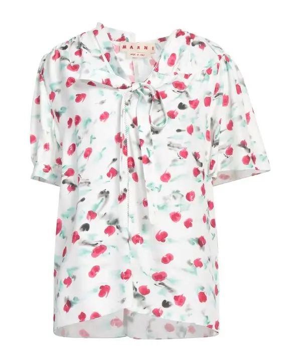Marni Floral Print Bow Blouse