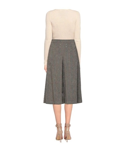 MAISON MARGIELA Plaid Midi Skirt