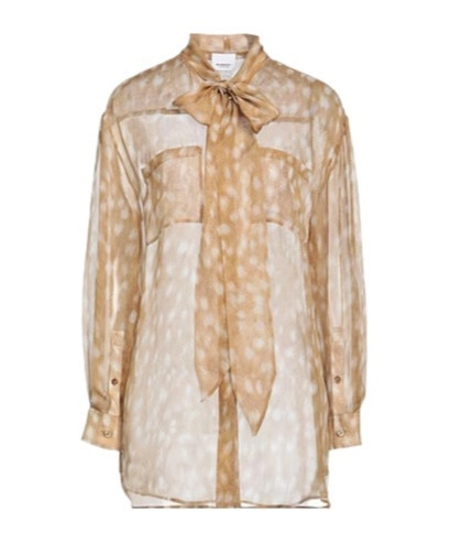 Burberry Patterned Shirts Blouses - Nude