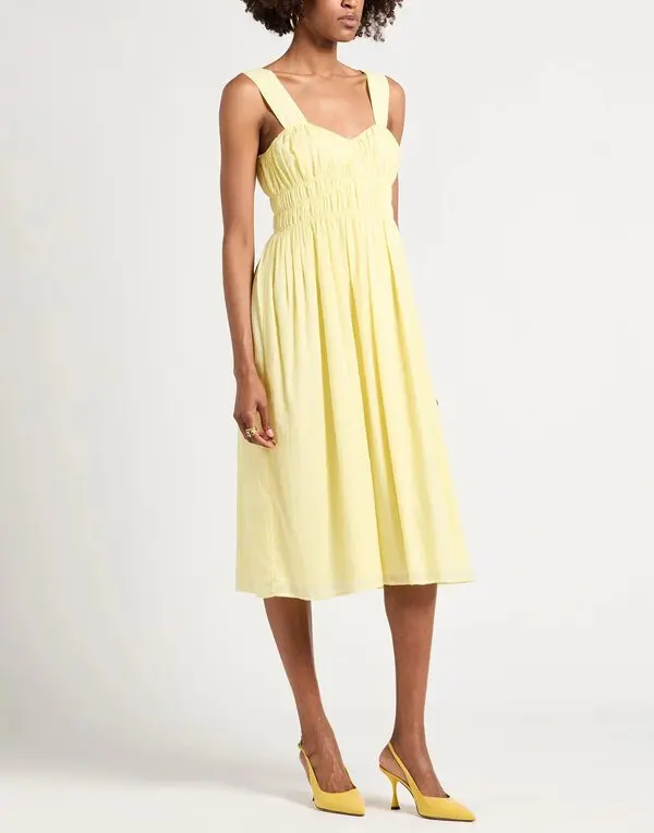 Burberry Sleeveless Gathered Midi Dress