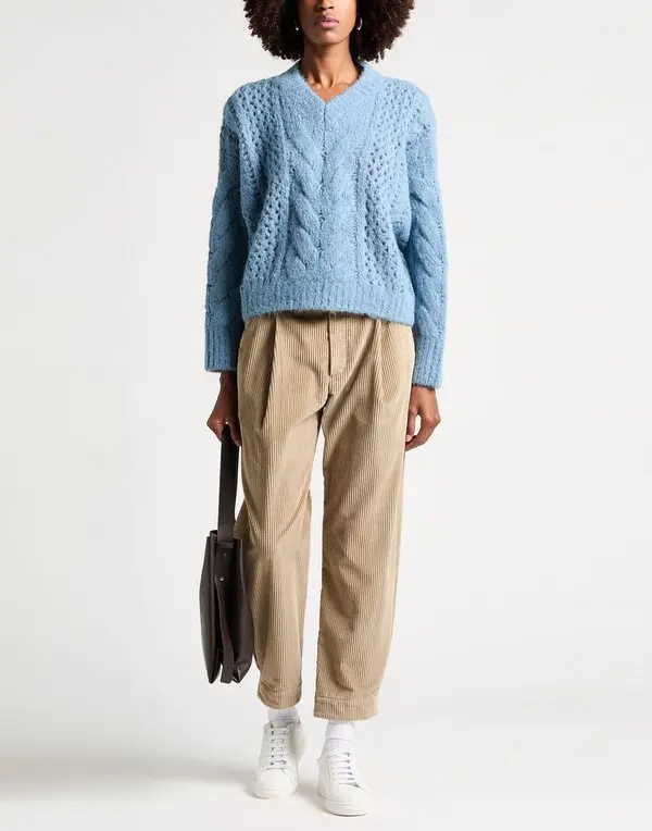 Brunello Cucinelli Medium-thickness V-neck Solid-color Long-sleeved Knitted Sweater