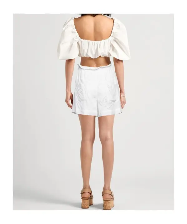 Isabel Marant Étoile Drawstring Belted Broderie Anglaise Shorts