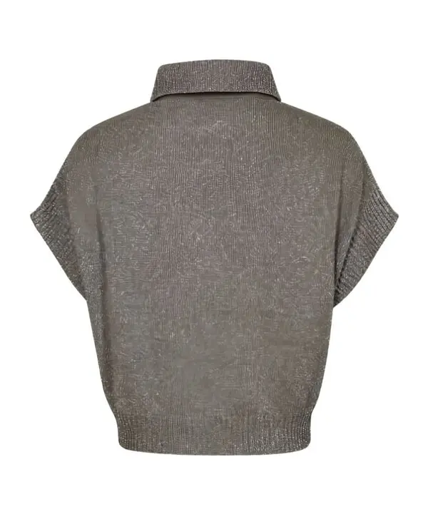 D.exterior Button-up Knit Sweater
