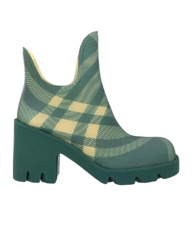Burberry Printed Ankle Boots - Green