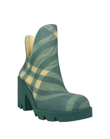 Burberry Printed Ankle Boots - Green