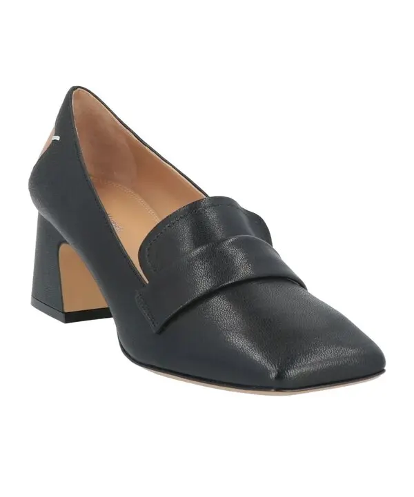 MAISON MARGIELA Square-toe Leather Loafers With Block Heel