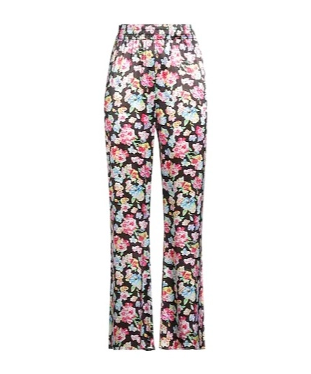 GANNI Floral Print Satin Trousers - Multicolor