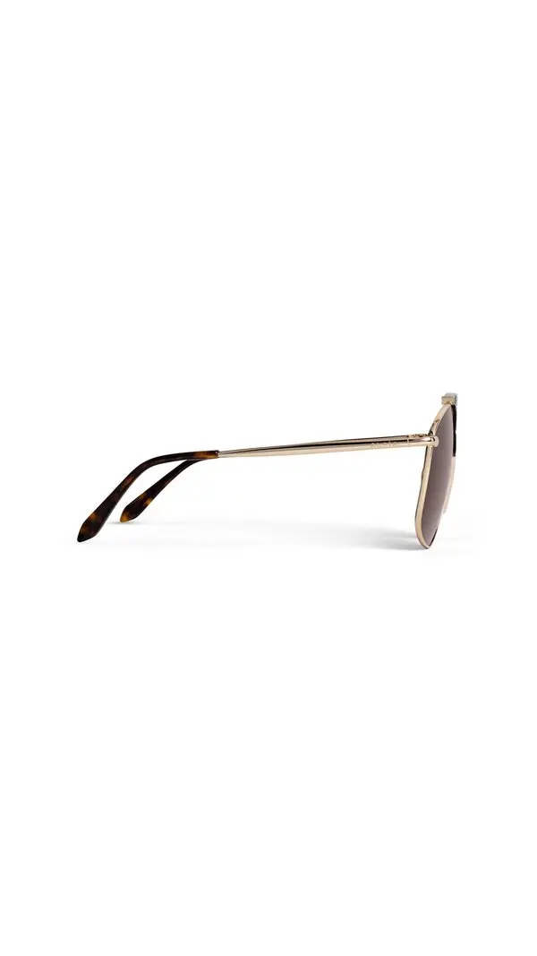 Alaïa Aviator Sunglasses - Gold/brown