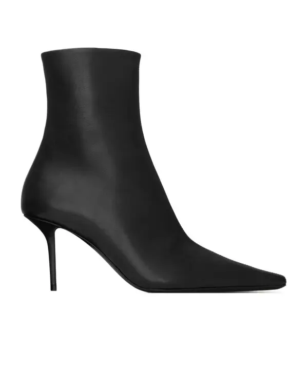 Saint Laurent Ashley Ankle Boots In Smooth Leather