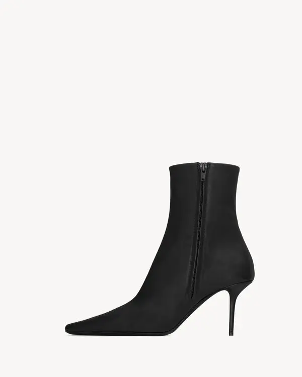 Saint Laurent Ashley Ankle Boots In Smooth Leather