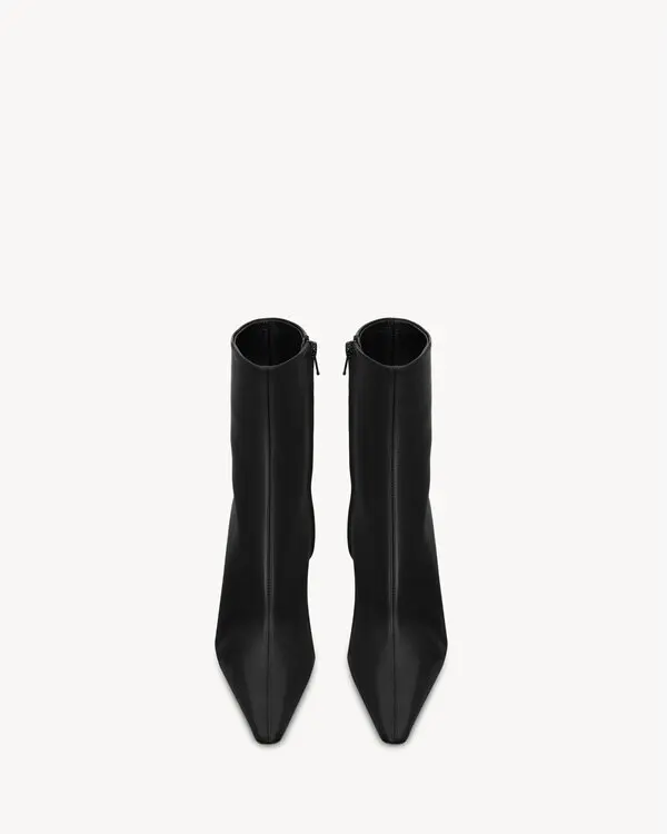 Saint Laurent Ashley Ankle Boots In Smooth Leather