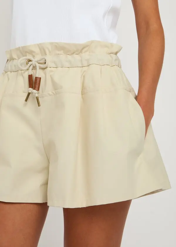 Moncler Canvas Trim Shell Shorts