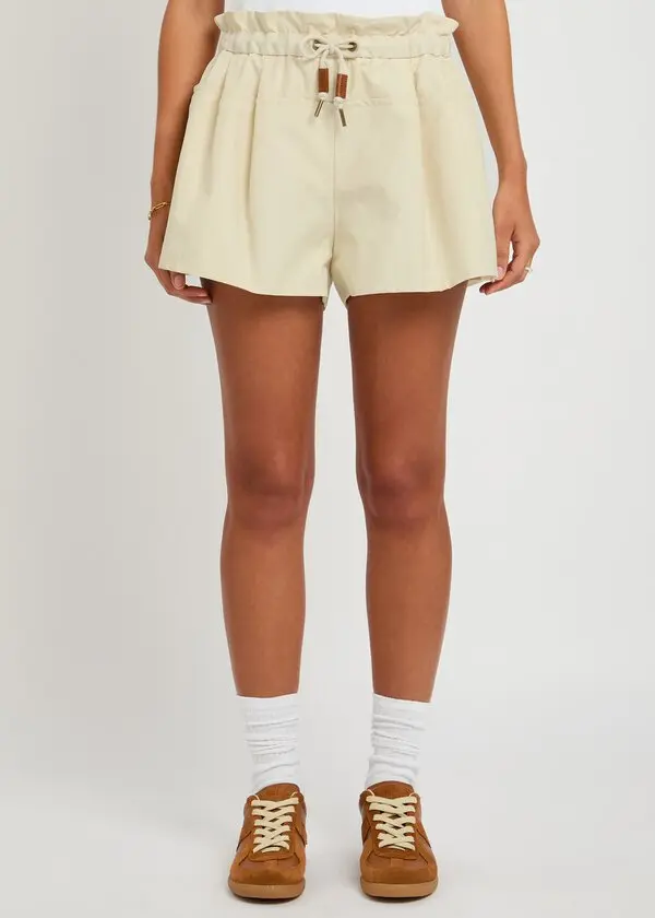 Moncler Canvas Trim Shell Shorts