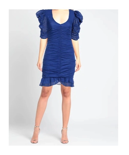 Isabel Marant Étoile Gathered V-neck Short Sleeve Dress