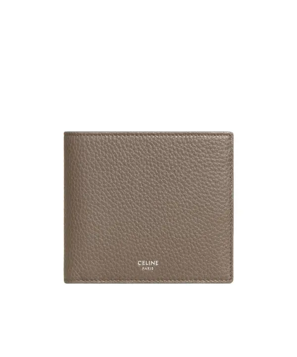 Celine Bi-fold Wallet In Grained Calfskin