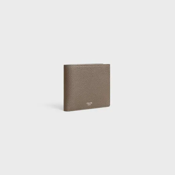 Celine Bi-fold Wallet In Grained Calfskin