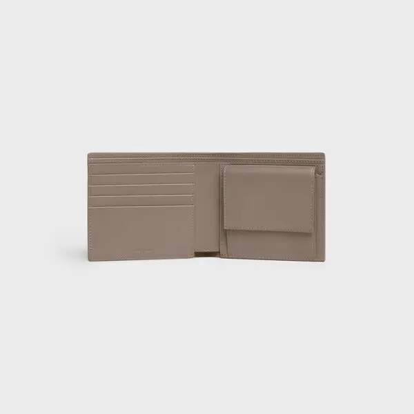 Celine Bi-fold Wallet In Grained Calfskin