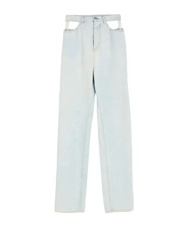 MAISON MARGIELA Light Wash Cutout Straight-leg Jeans