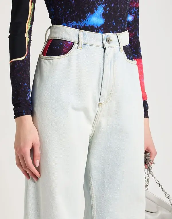 MAISON MARGIELA Light Wash Cutout Straight-leg Jeans