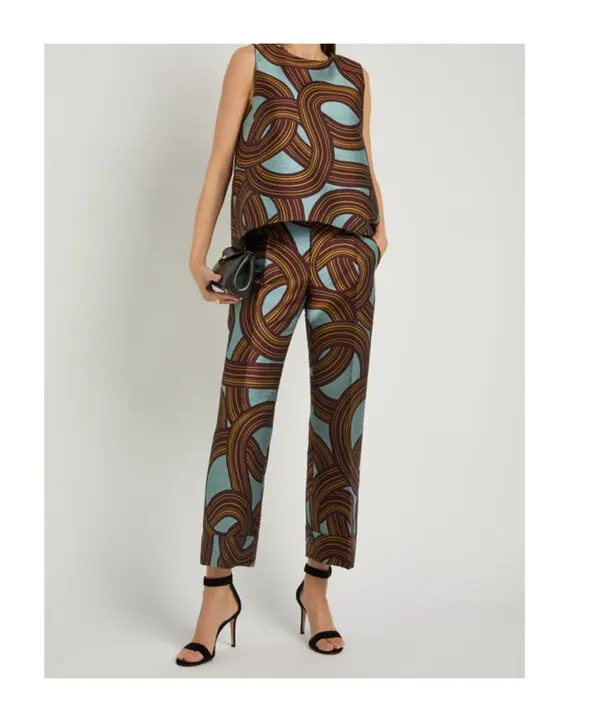 La DoubleJ Hendrix Jacquard Flared-leg Trousers
