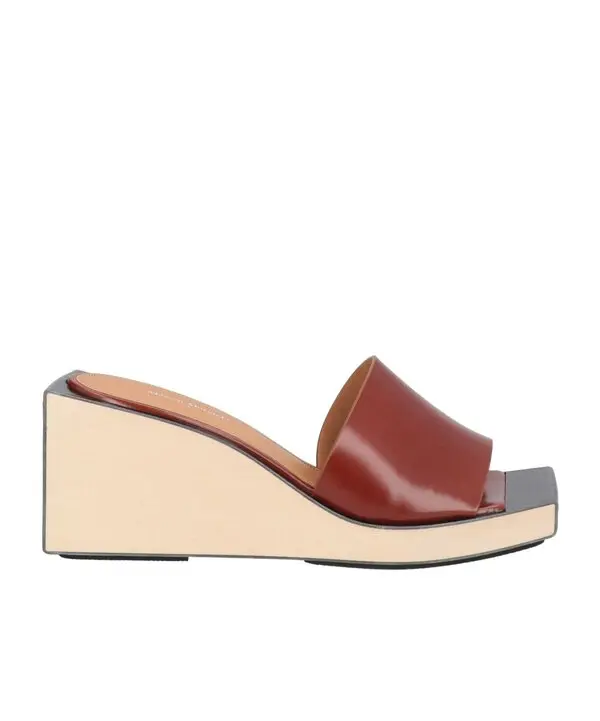 MAISON MARGIELA Leather Wedge Slide Sandals