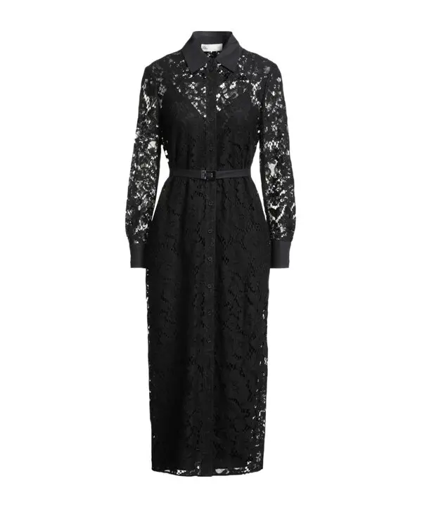 Tory Burch Solid Color Lace Shirt Dress