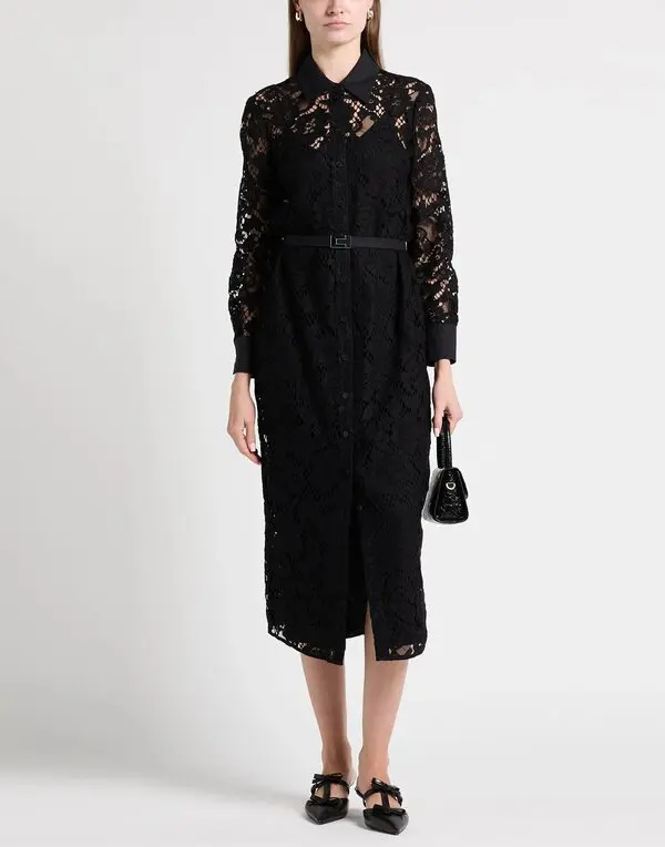Tory Burch Solid Color Lace Shirt Dress