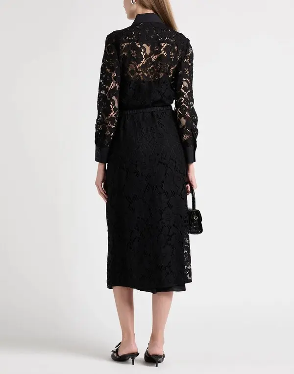Tory Burch Solid Color Lace Shirt Dress