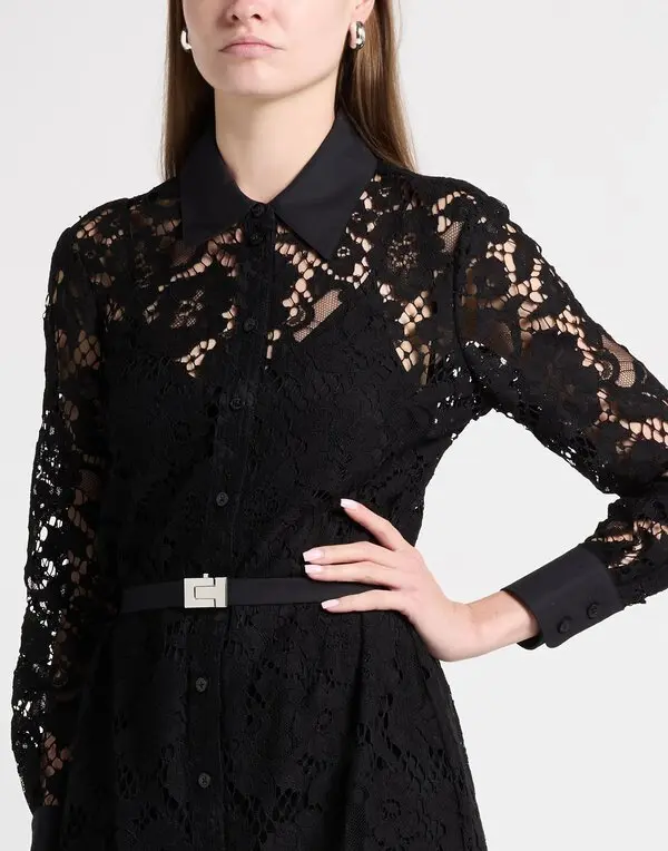 Tory Burch Solid Color Lace Shirt Dress