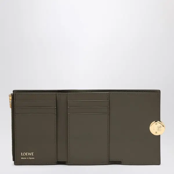 Loewe Pebble Small Vertical Wallet In Pebble Grained Calfskin