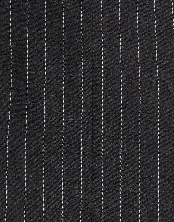Saint Laurent Striped Wool Midi Skirt