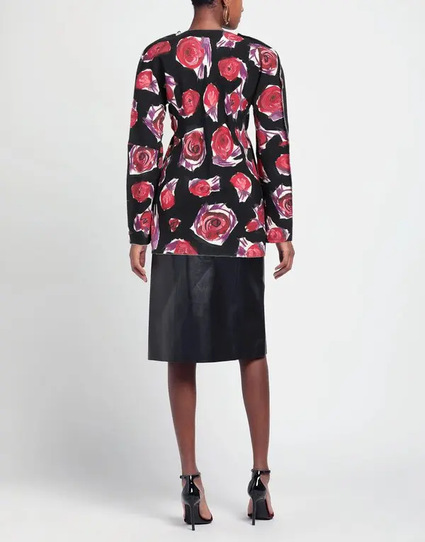 Marni V-neck Long Sleeve Floral Top