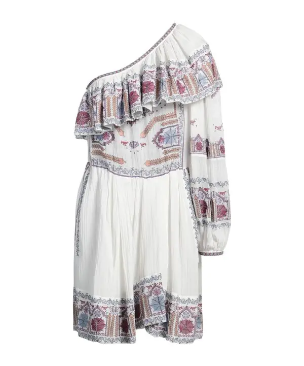 Isabel Marant Étoile One-shoulder Embroidered Tiered Mini Dress