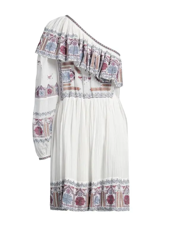 Isabel Marant Étoile One-shoulder Embroidered Tiered Mini Dress