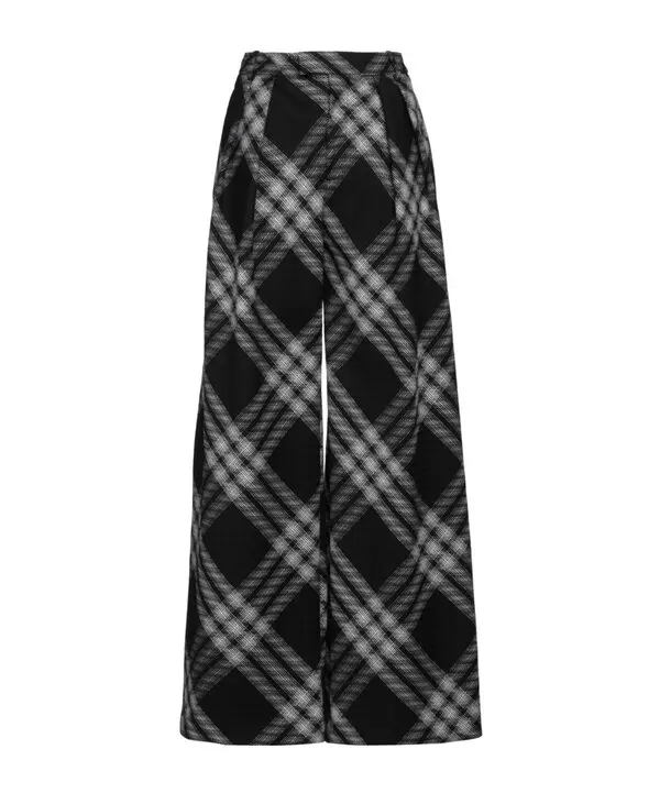 Burberry Wide-leg Wool Trousers