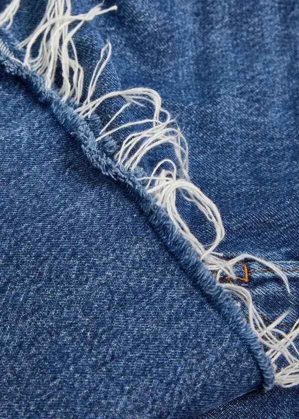 FRAME The Lax Distressed Flared-leg Denim Jeans