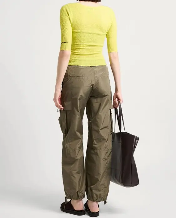 GANNI Crewneck Short Sleeve Fine Knit Jumper