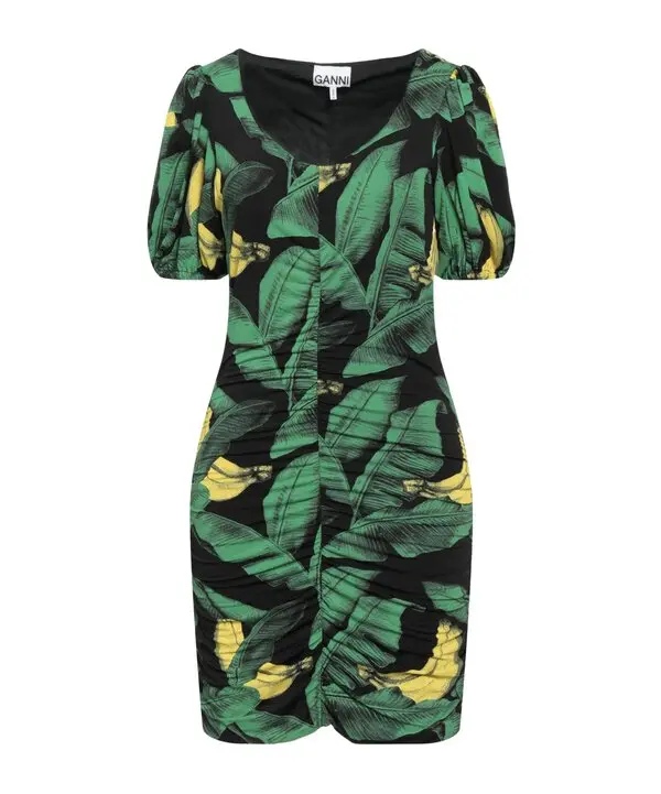 GANNI Floral-print Bodycon Dress
