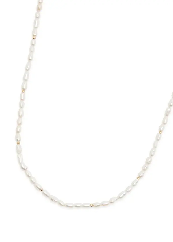 Valentino Garavani Ovalette Beaded Pearl Necklace