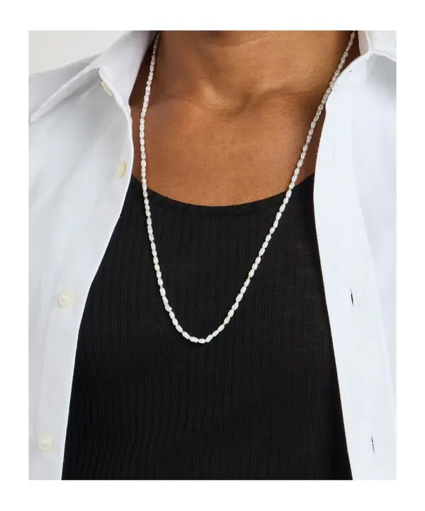 Valentino Garavani Ovalette Beaded Pearl Necklace