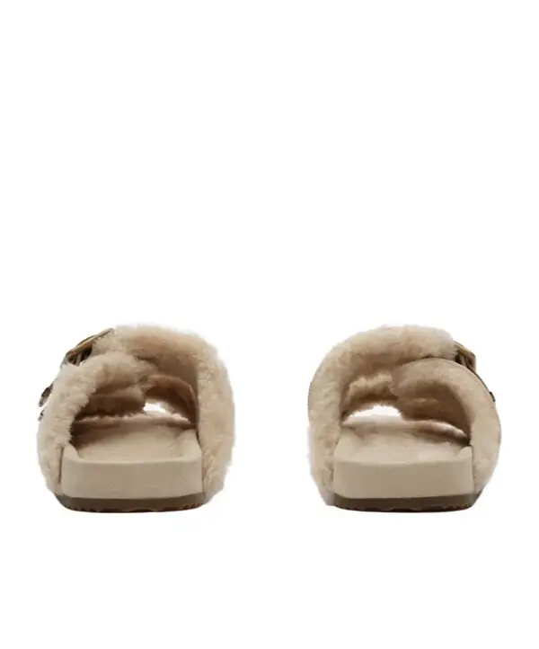 Burberry Check Shearling Urchin Sandals
