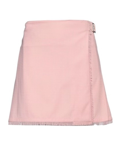 Burberry Wool Wrap Mini Skirt With Tassels And Buckle Detail