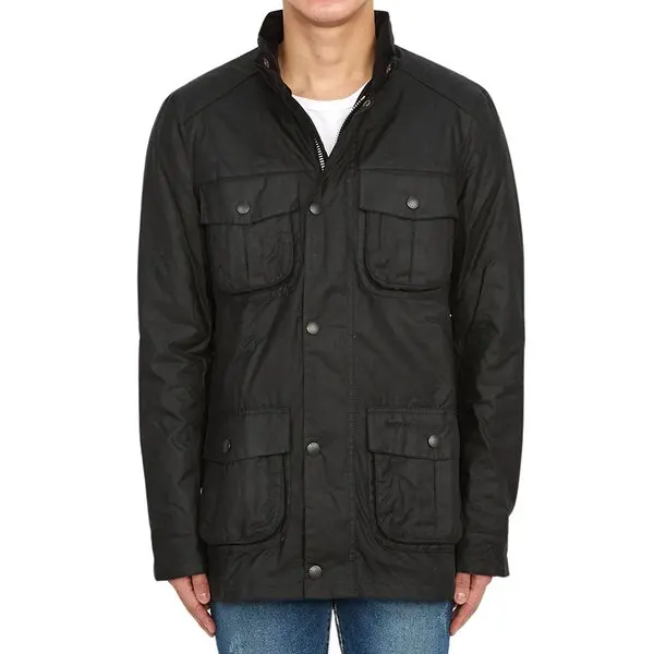 Barbour Long-sleeved Casual Jacket With Logo And Multi-pocket Design