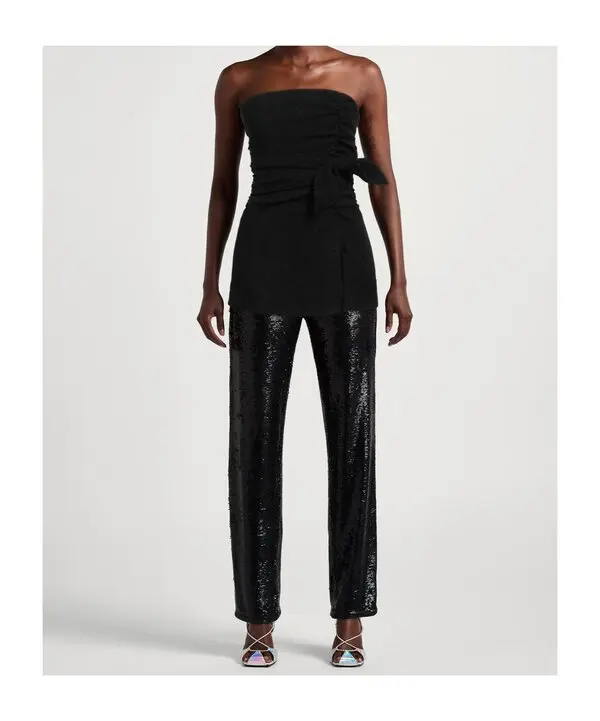 GANNI Bandeau Top With Gathered Detail
