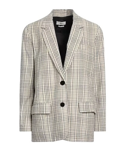 Isabel Marant Étoile Single-breasted Blazer Tartan Pattern - Nude