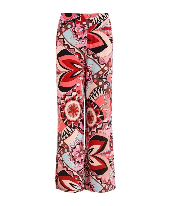 Rixo Aubree Printed Wide-leg Trousers
